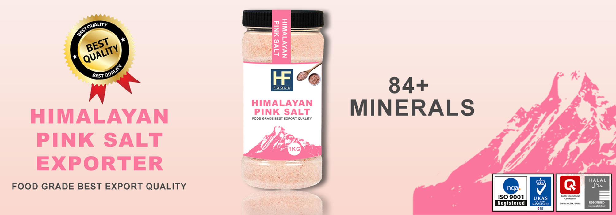 HF FOODS | Purest Himalayan Pink Salt